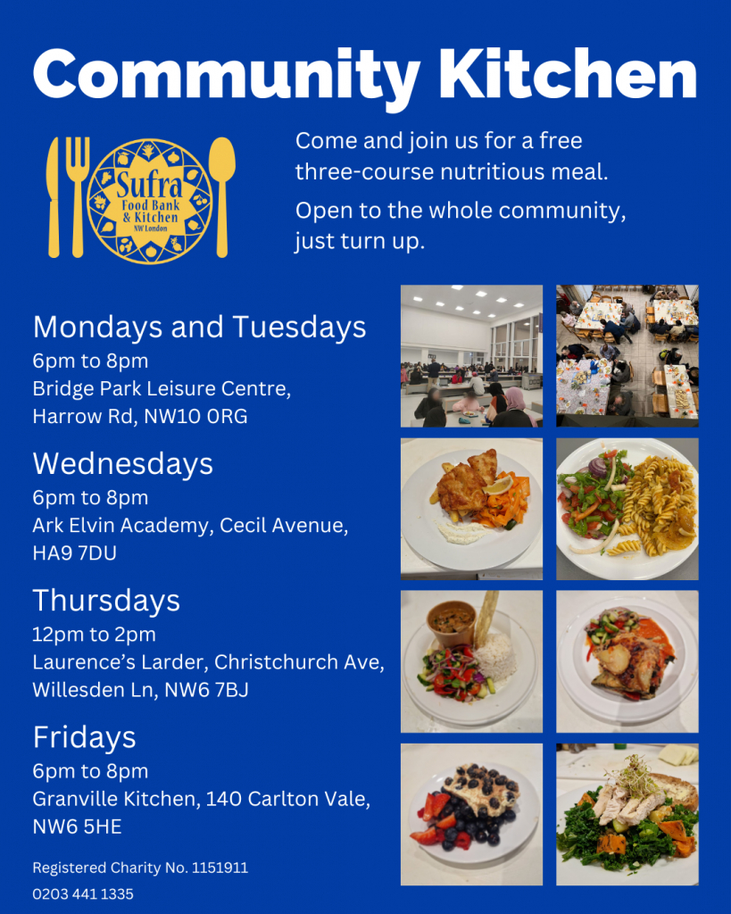 Community Kitchens Every Weekday – Sufra NW London